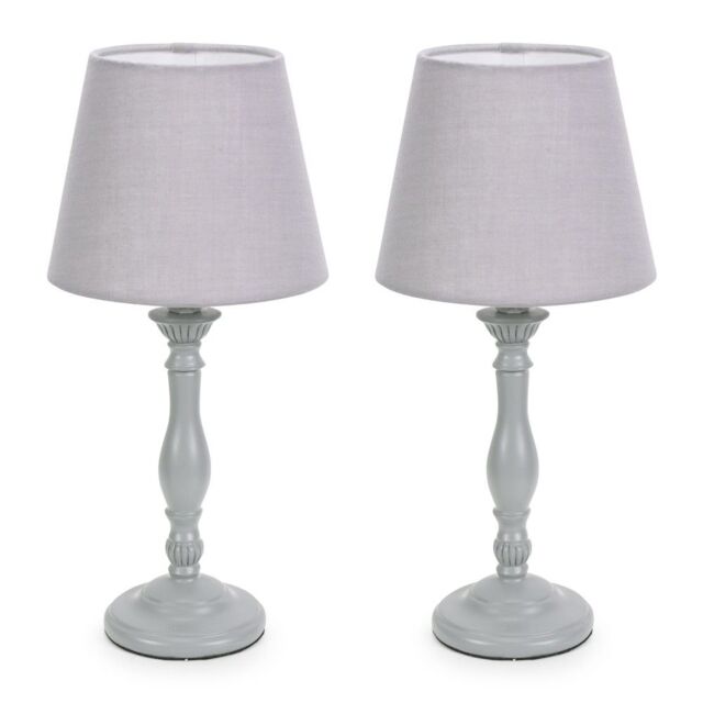ValueLights Sara Pair of Traditional Candle Stick Table Lamps with ...