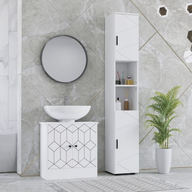 Bathroom Cabinet Free Standing Bathroom Storage Cabinet with 2 Doors by ...