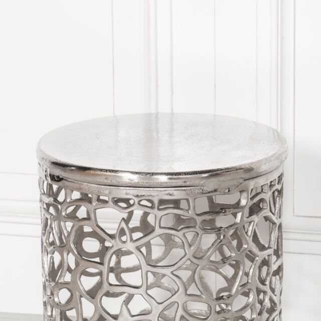 Aluminium Fretwork Side Table by Debenhams | ufurnish.com