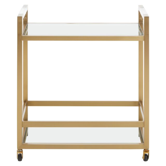 Vogue Matte Gold Two Tier Butler Trolley by Debenhams | ufurnish.com