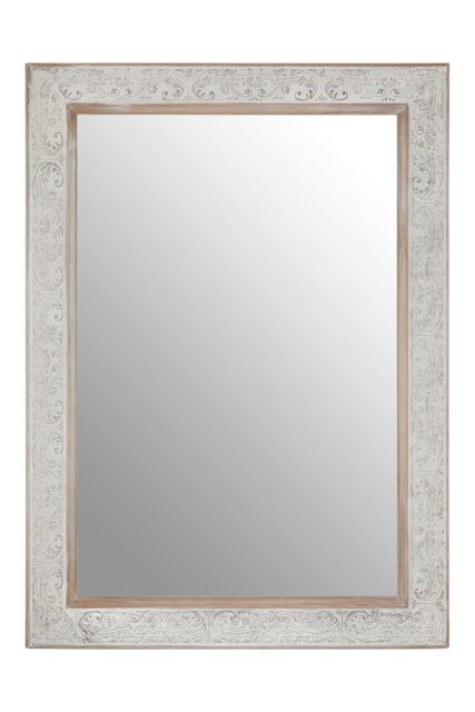Yasmina Antique Silver Rectangular Wall Mirror by Debenhams | ufurnish.com