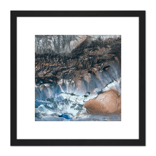 Abstract Stone Gem Crystal 8X8 Inch Square Wooden Framed Wall Art Print ...