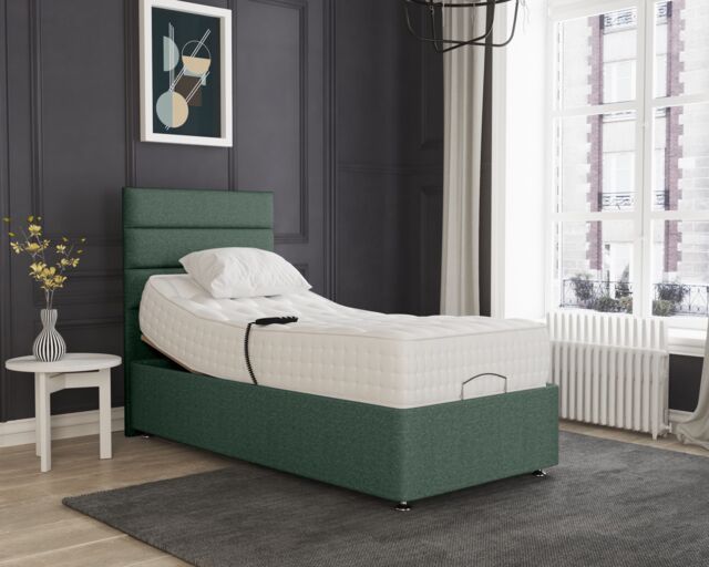 Milan Electric Adjustable Bed Set Fabric Pocket Sprung Mattress, Floor ...