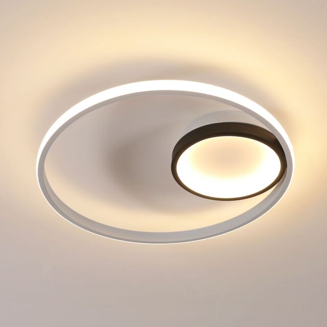 Round Black LED Ceiling Light 40W 3000K by Debenhams | ufurnish.com