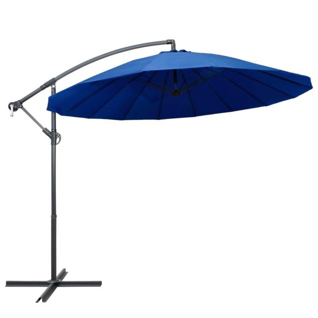 Hanging Parasol Blue 3 m Aluminium Pole by Debenhams | ufurnish.com