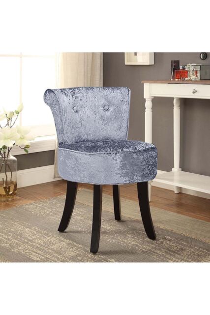 Modern Velvet Upholstered Dressing Table Chair by Debenhams | ufurnish.com