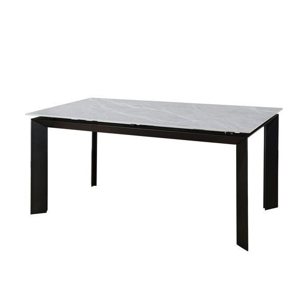 Matteo Ceramic Argento Grey Dining Table Matt Finish by Debenhams | ufurnish.com