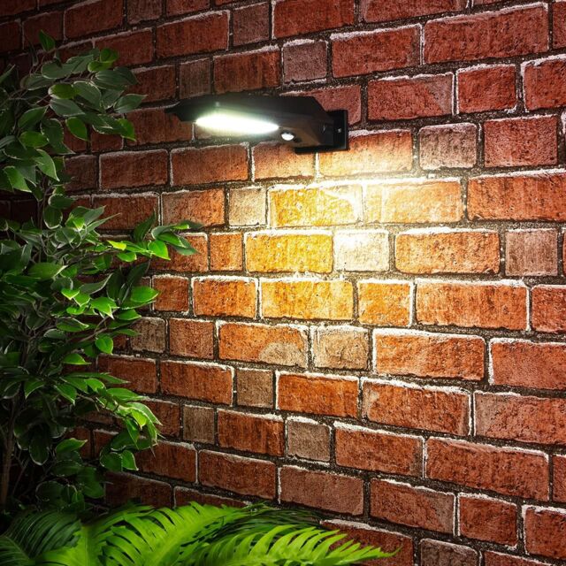 mysmartbuy Solar Powered PIR Motion Sensor Street Lamp Style Wall ...
