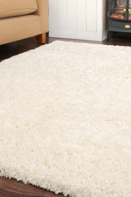 Kukoon Beige Soft Fluffy Shaggy Living Room Cosy Fireside Area Rugs in ...