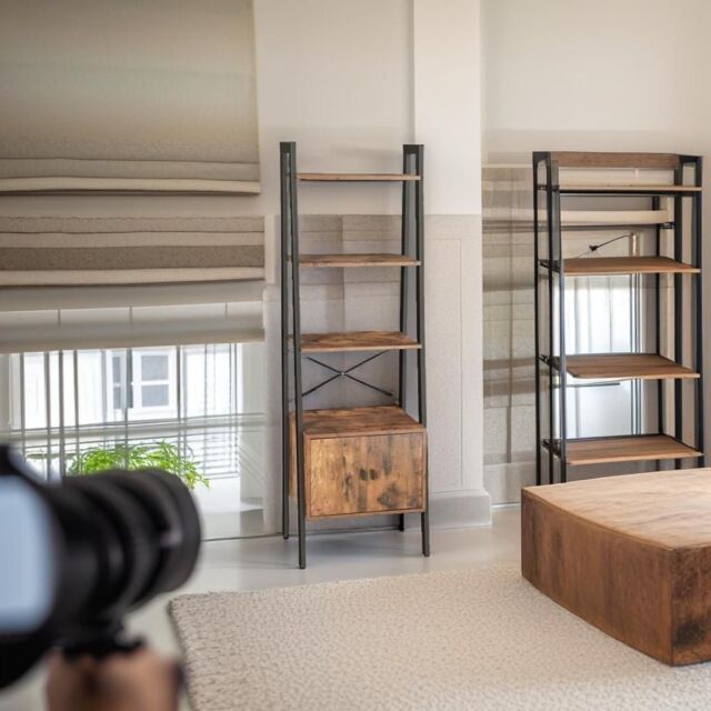 Industrial 4-Tier Shelf Ladder with Cupboard by Debenhams | ufurnish.com