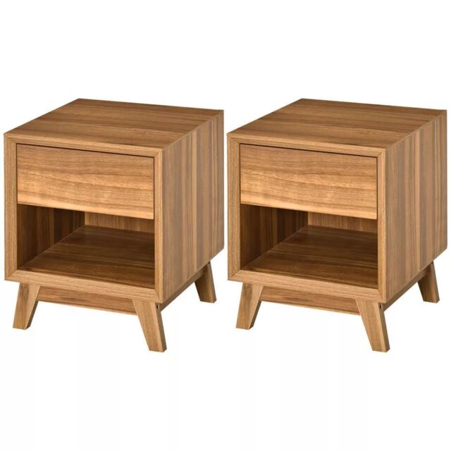 Square Wooden Bedside Tables With Storage by Debenhams | ufurnish.com