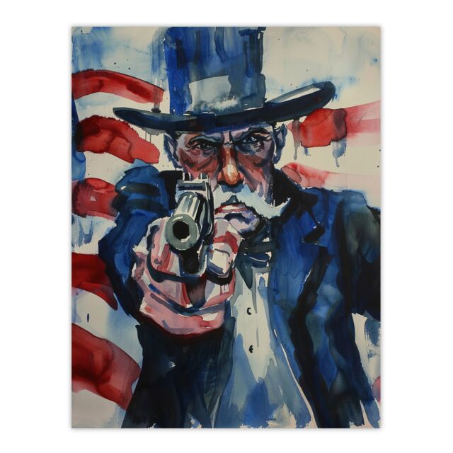 "Artery8 Modern USA Uncle Sam Gun Point I Want You Wall Art Print in ...
