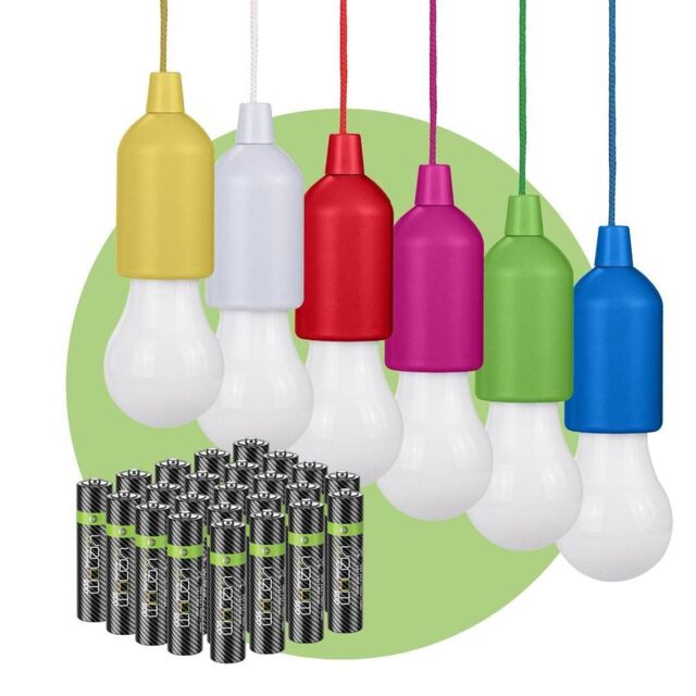 Hanging String Lights Battery Powered LED (6-Pack) plus 24 x AAA ...