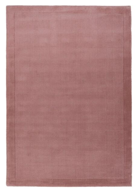 Natural Wool Plush Pile Blush Pink Area Rug by Debenhams | ufurnish.com
