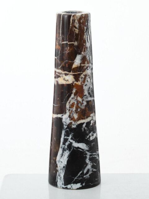 Black Marble Tapered Vase,Multi-Functional Large Marble Vase, Easy to ...