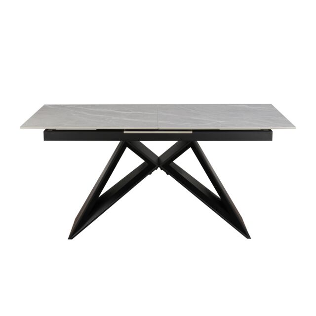 Carlo Ceramic Argento Grey Dining Table Matt Finish by Debenhams | ufurnish.com