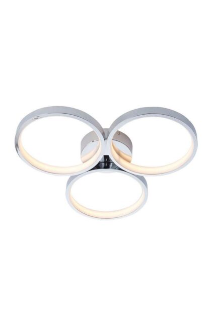 Netlighting Radius Modern Designer Round LED Semi Flush Ceiling Light ...