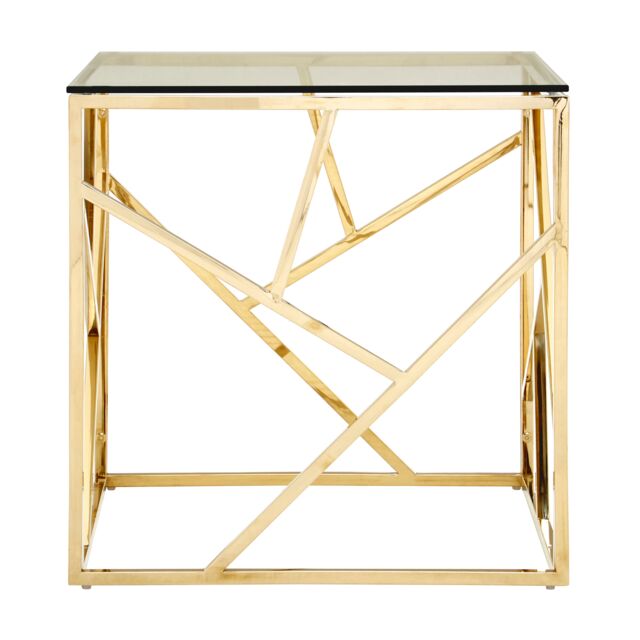 Orsina Stylish Geometric End Table, Versatile Statement Table, Easily ...