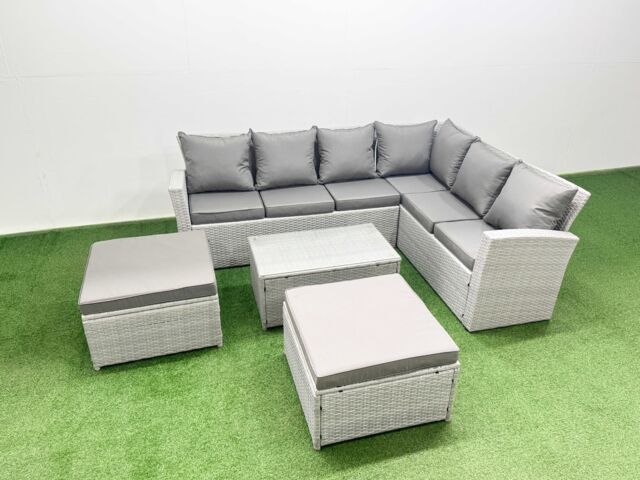 Garden Outdoor Rattan Furniture Set 8 Seater Rattan Garden Sofa Sets by ...