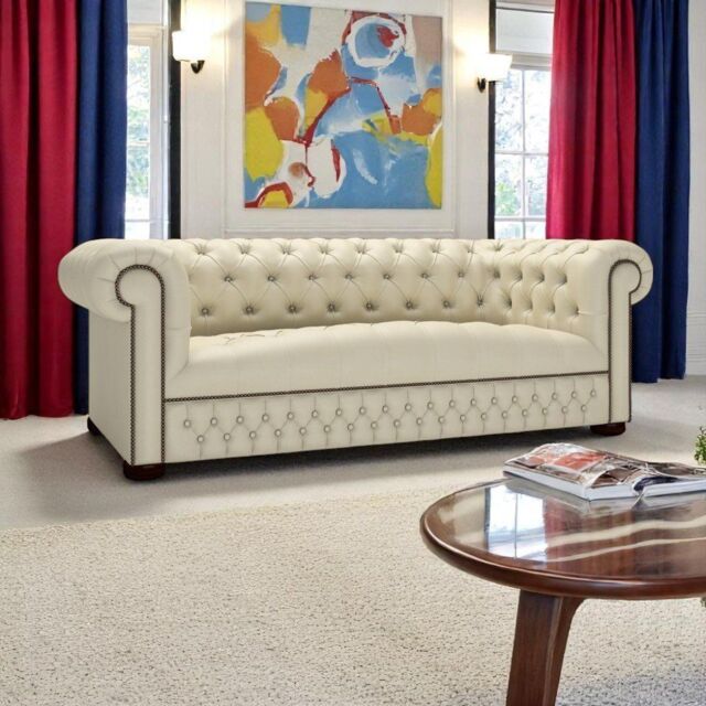 Stanhope Vogue Leather Sofa - Vele Brilliant White by Debenhams ...