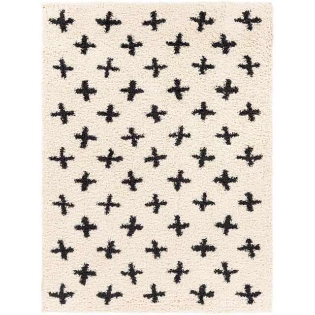 Shaggy Modern Plush Pile Cream ELIZA Area Rug by Debenhams | ufurnish.com
