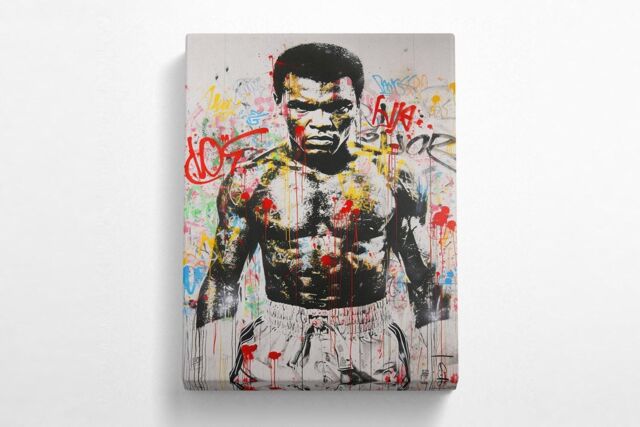 Muhammad Ali Graffiti Boxing Canvas Print by Debenhams | ufurnish.com