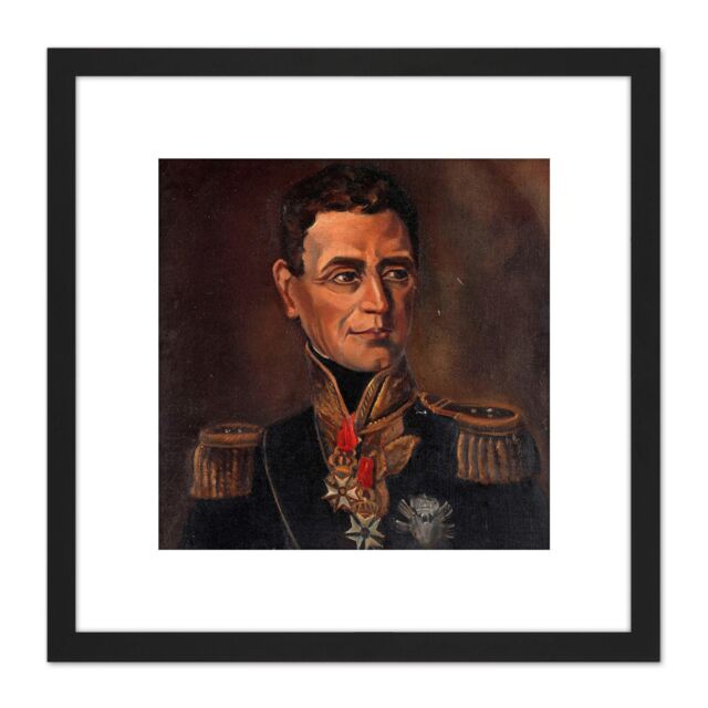 Pieneman Portrait Ejan Willem Janssens Painting 8X8 Inch Square Wooden ...