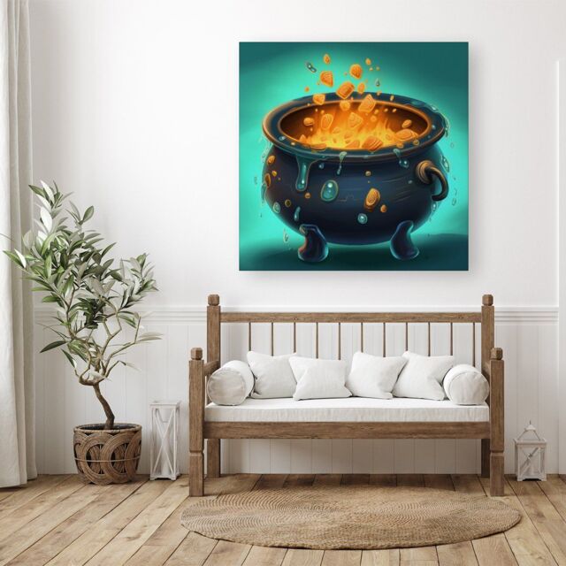 Bubbling Cauldron Splashart Canvas by Debenhams | ufurnish.com