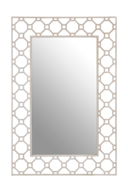 Contemporary Design Arabesque Wall Mirror, Reflective Rectangular Frame ...