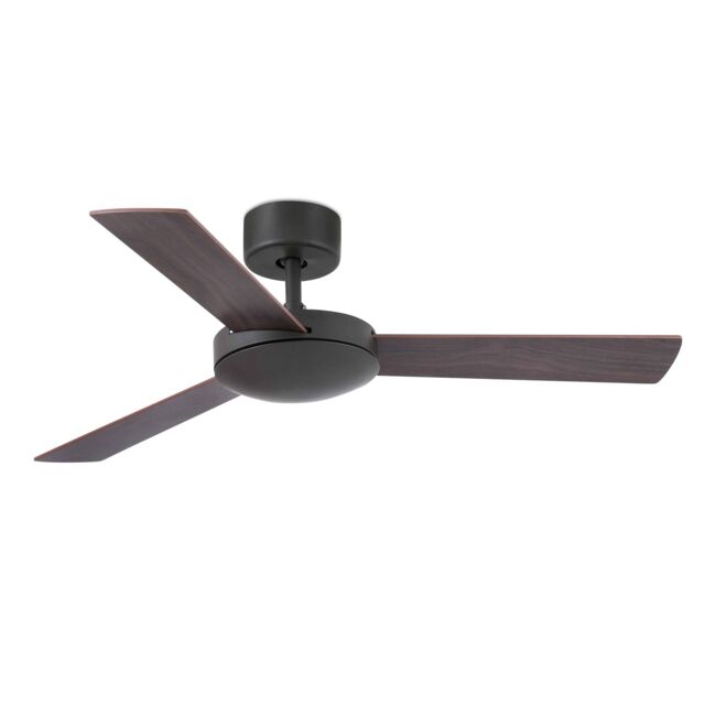 Mini Small Ceiling Fan Without Light Dark Brown Cherry Wood by ...