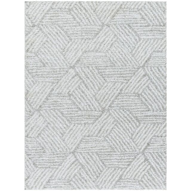 Shaggy Geometric Plush Pile Beige ALLIE Area Rug by Debenhams ...