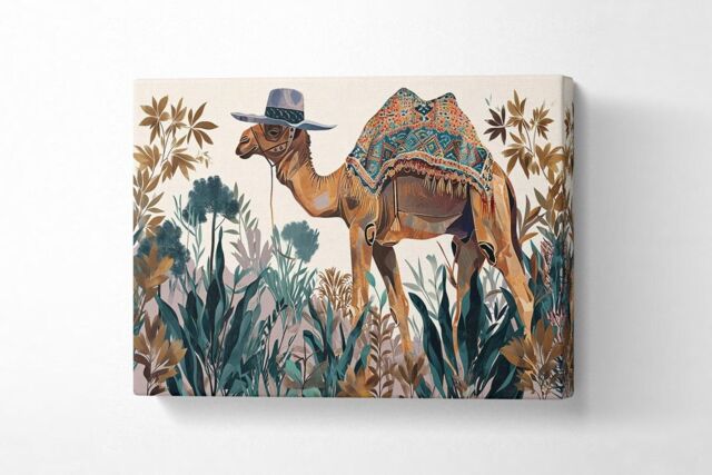 Camel Hat Egypt Canvas Print by Debenhams | ufurnish.com