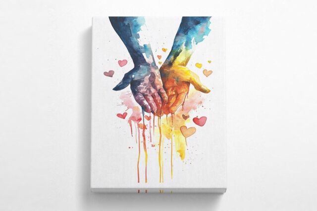 Hands To Hearts Canvas Print by Debenhams | ufurnish.com