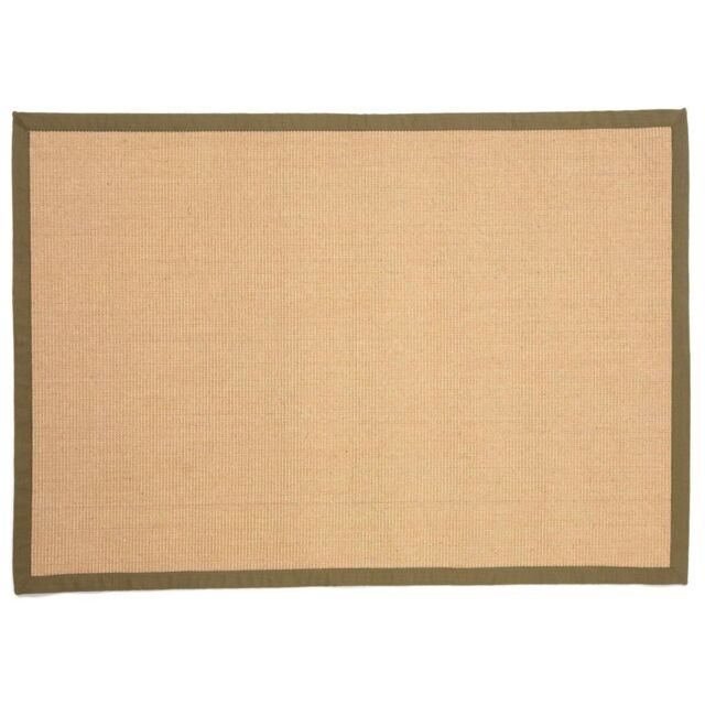 Esselle Swinton Sisal Jute Large Boucle Rug in Green - Size: 200 cm x ...
