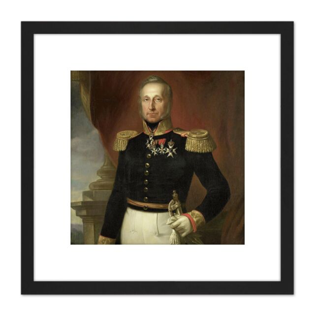 Kruseman Portrait Dominique Jacques De Eerens 8X8 Inch Square Wooden ...