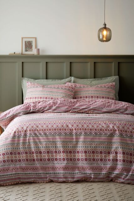 'Brushed Cotton Fairisle' Reversible Duvet Cover Set by Debenhams ...