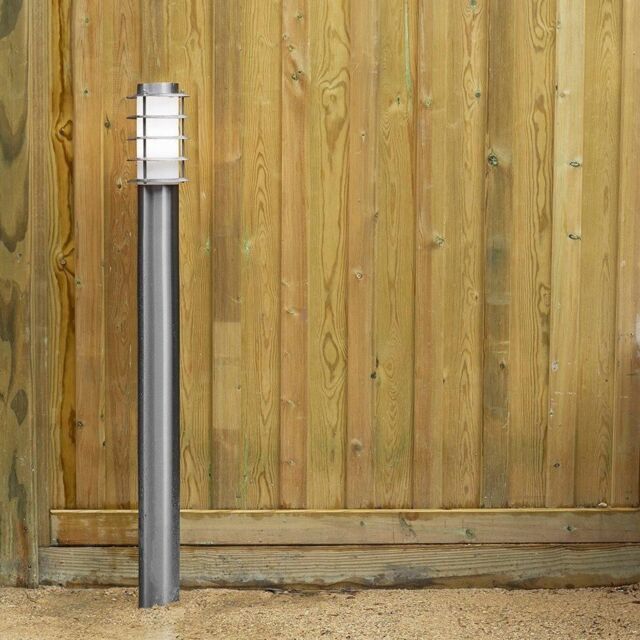 Wharf Pack of 4 Stainless Steel Outdoor 1000mm Ground Post Bollard ...