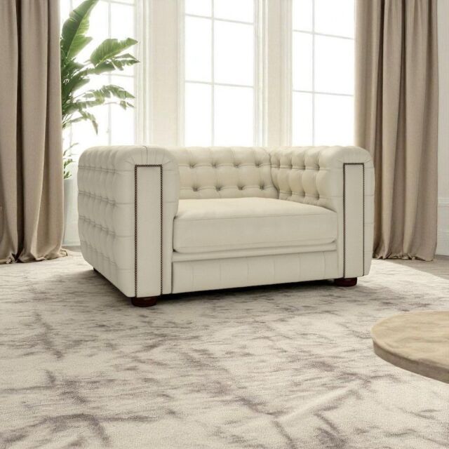 Westminster Vogue Leather 1.5 Seater Sofa - Vele Brilliant White by Debenhams | ufurnish.com