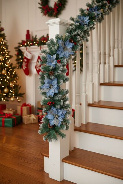 Living and Home 270cm Spruce Artificial Greenery Christmas Garland with ...