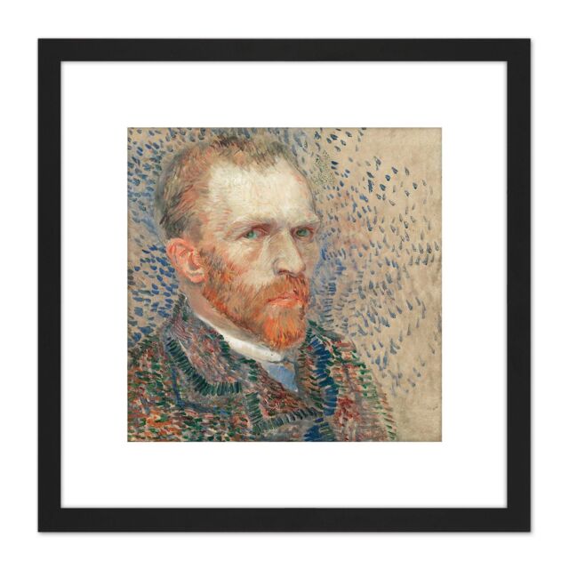 Vincent Van Gogh Self Portrait 3 8X8 Inch Square Wooden Framed Wall Art ...