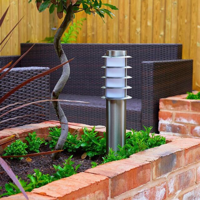 ValueLights Wharf Set of 2 Stainless Steel Outdoor 450mm Ground Post ...
