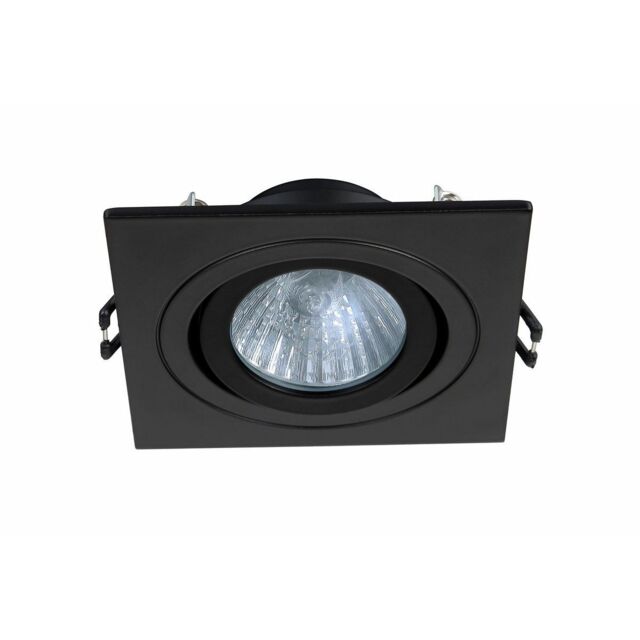 Cali Square Tiltable Recessed Downlight Matt Black IP65 by Debenhams ...