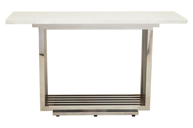Moda White Marble Console Table by Debenhams | ufurnish.com