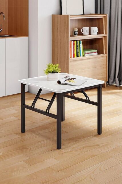 Square 60cm Folding Coffee Table with Marble Effect Top by Debenhams ...