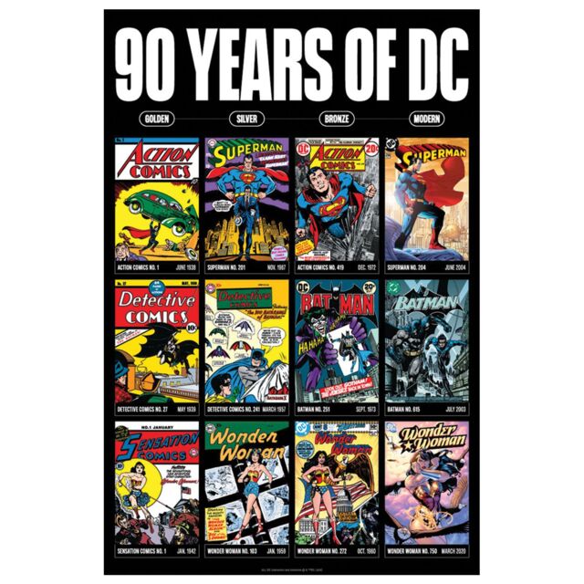 DC Comics 90 Years of DC A3 Limited Edition Art Print by Debenhams ...