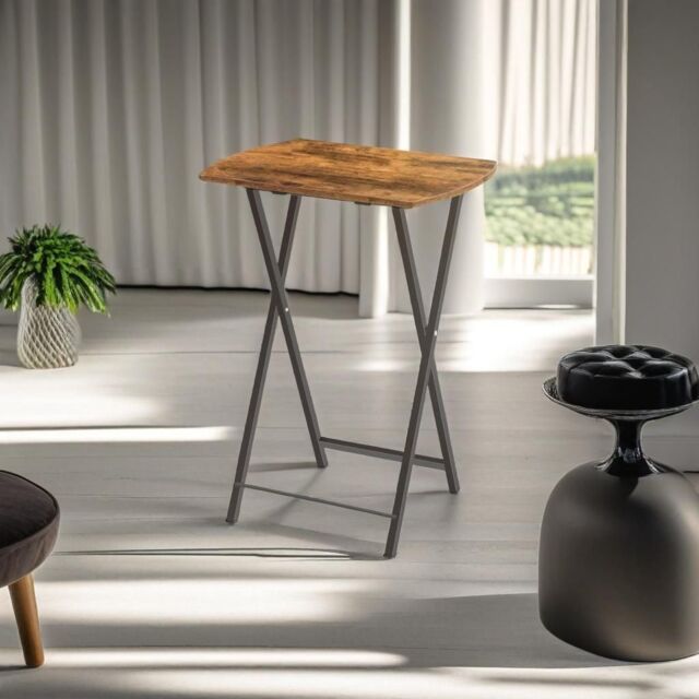 Industrial Folding Table for Couch and Sofa with Easy Storage by ...