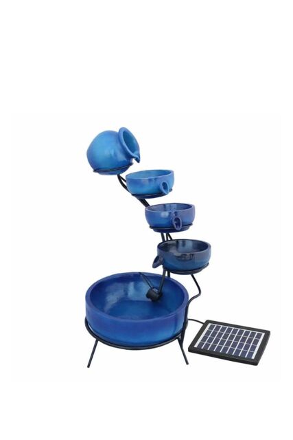 Blue 4 Tier Spilling Bowls Water Feature by Debenhams | ufurnish.com