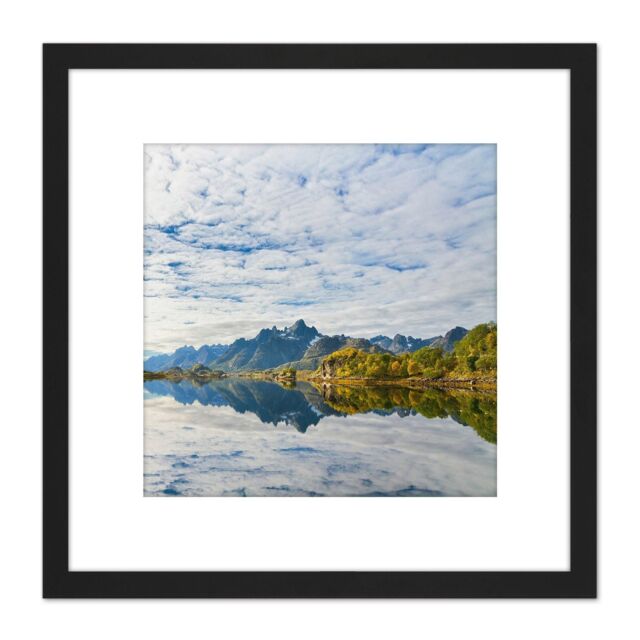 Rasanen Mountains Austvagoya Norway Landscape Photo 8X8 Inch Square ...