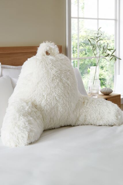 'Cuddly' Deep Pile Faux Fur High Back Cuddle Cushion Back Rest by ...