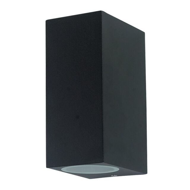 First Choice Lighting Falmouth - Black Up Down Outdoor IP44 Wall Light ...